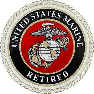 United States Marine Corps Retired Clear Decal