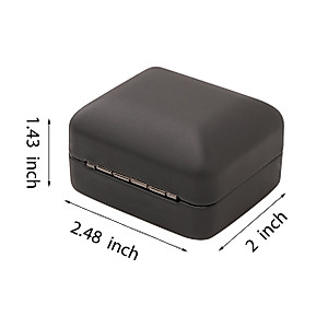 Omeet Mini size Metal glossy with LED Jewelry Gift Box - Easy to fit into your pocket or handbag