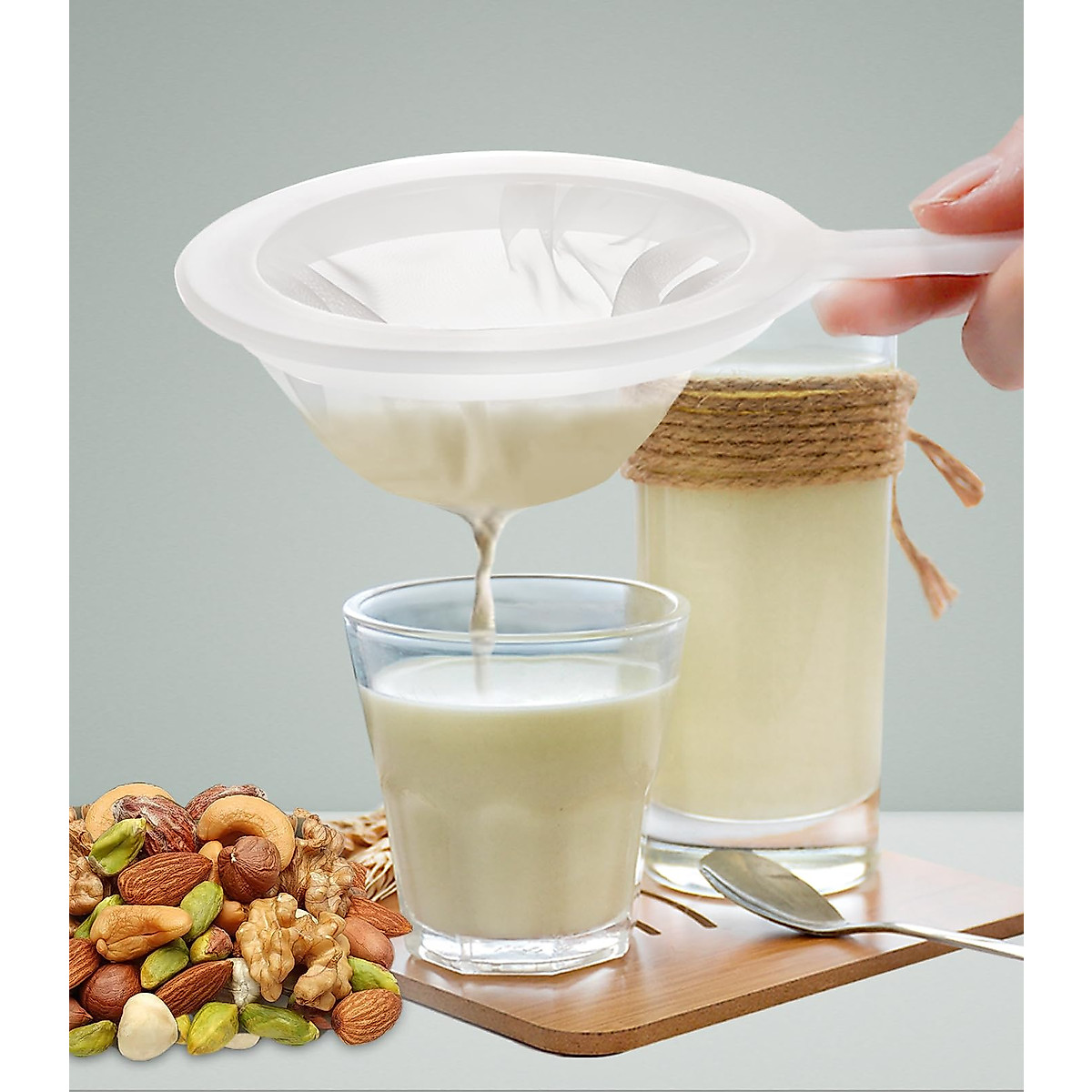 Clscea Fine Plastic Nylon Strainer kitchen Fine Mesh Sieve 80 mesh