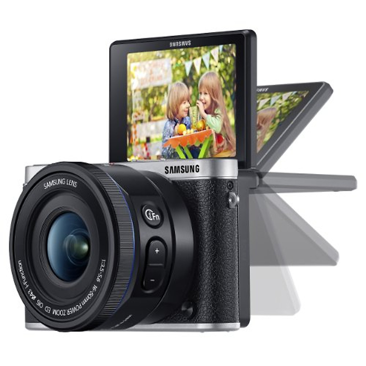 Samsung EV-NX3000BEIUS Wireless Smart 20.3MP Compact System Camera with 3-Inch LCD and 20-50mm Compact Zoom (Black)