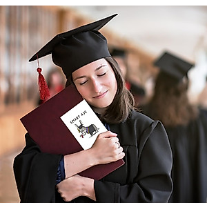 JUESMOS Smart Ass Funny Graduation Card for Her Him Class of 2024 Graduation Greeting Card Congrats Graduation Gift Card High School College Graduation Gifts for Girls Boys Daughter Son Students