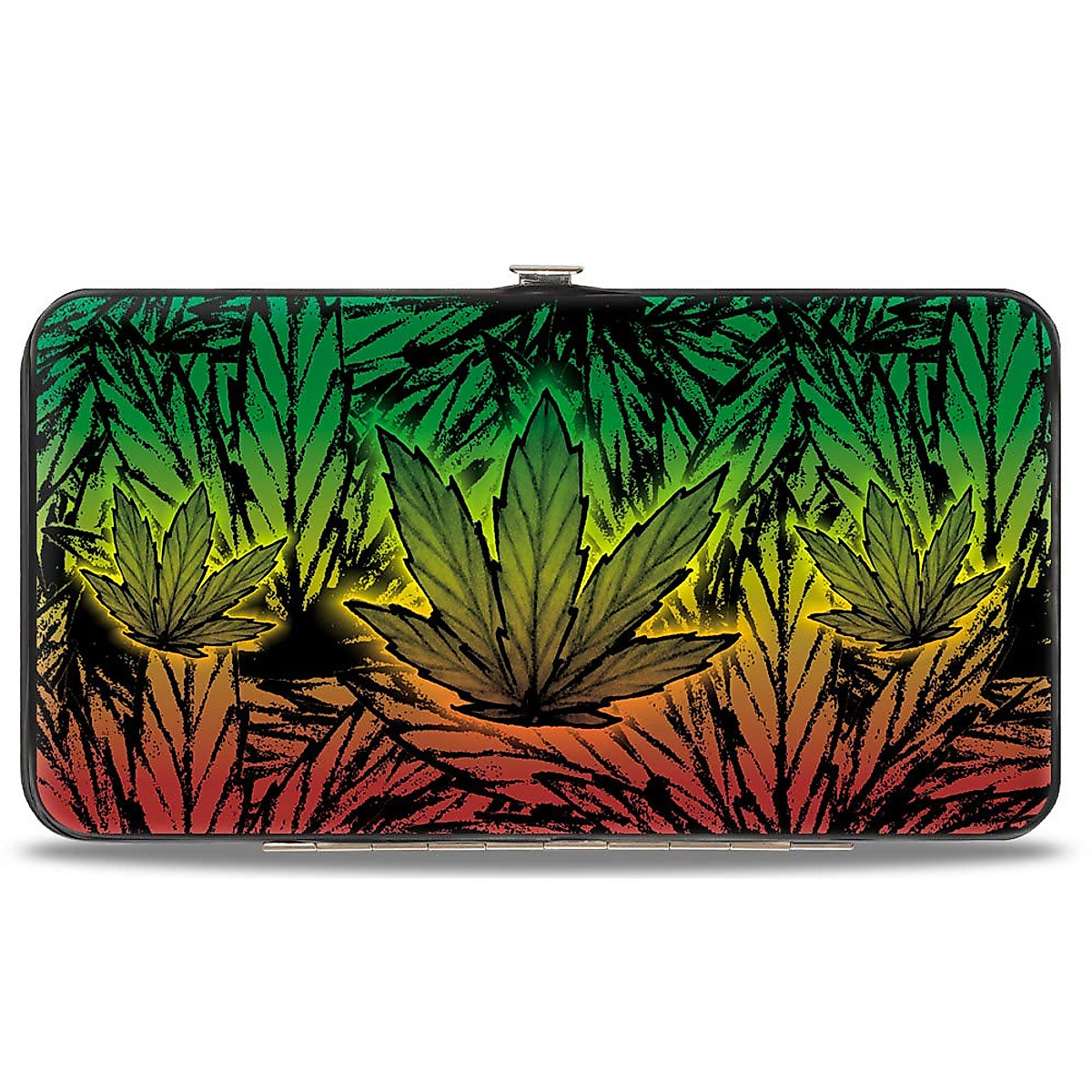 Buckle-Down Women's Hinge Wallet-Weed, Multicolor, 7" x 4"
