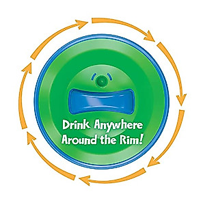 Playtex Sipsters Stage 2 360 Degree Spill-Proof, Leak-Proof, Break-Proof Spoutless Cup for Boys, 10 Oz - 2Count