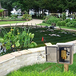 FenceMate AC Powered Electric Fence Charger Output 0.35J up to 7 Miles, Fence Energizer up to 7 kV to Contain Pet, Poultry, Keep Rodent & Nuisance Animals Out, Used in Homestead, Garden, Pond, Orchard