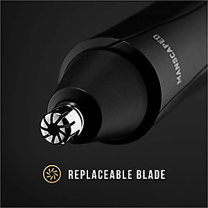 MANSCAPED™ The Weed Whacker™ Nose and Ear Hair Trimmer – 9,000 RPM Precision Tool with Rechargeable Battery, Wet/Dry, Easy to Clean, Hypoallergenic Stainless Steel Replaceable Blade
