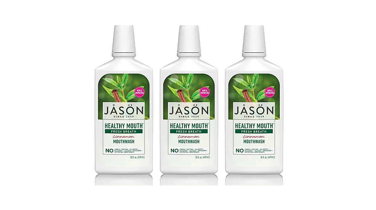 Jason Healthy Mouth Tartar Control Mouthwash, Cinnamon 16 Oz, pack of 3 ...