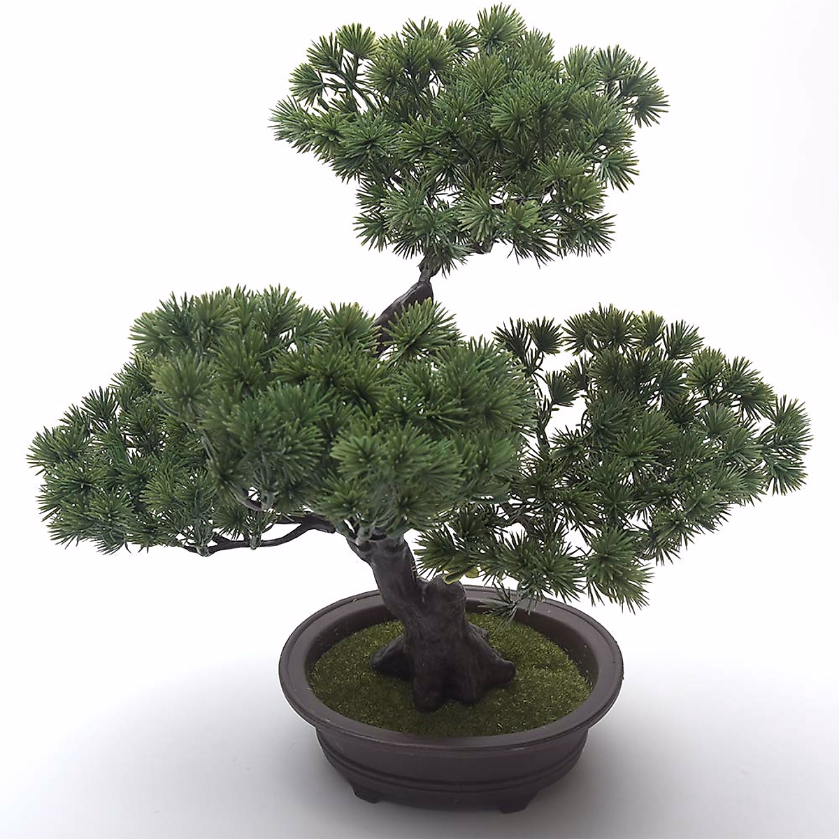 CHENGAI Artificial Plants Bonsai Potted Plants, Mini Simulation Pine Tree Potted Plant for Home Decoration Desktop Display Garden Decor