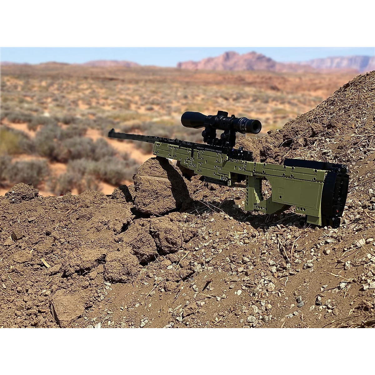 CampCo Sniper Rifle Gun Building Blocks Blaster Kit, like Lego & NERF, 14+ yrs & Adults, 1491 pcs 3D, Simulation Weapon Toy, DIY, Mechanical Model Kit