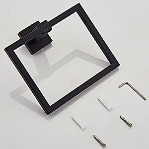 OUSFANAM Wall Mounted Square Towel Holder Modern Towel Wall Lavatory Storage Rack Classic Bathroom Accessories Bathroom Towel Rack for Door Bedroom Freestanding Over Toilet Wall Mounted