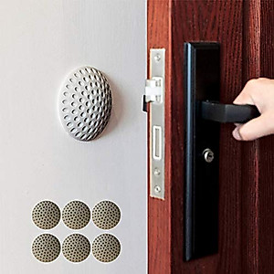 Door Stopper Wall(6 Pack,Grey),Wall Protector from Door Knobs Rubber,2 inch Door Stopper Wall Protector,Self-Adhesive Wall Protector for Door,Chair,Fridge,Cupboards,Bathroom,Windows.