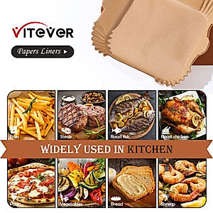 120 PCS Air Fryer Disposable Paper Liner Square, 7.9-inch (Fit 5-8 QT) Non-stick Parchment Paper for Air Frying, Baking, Roasting Microwave, Unbleached Oil-proof Parchment Paper