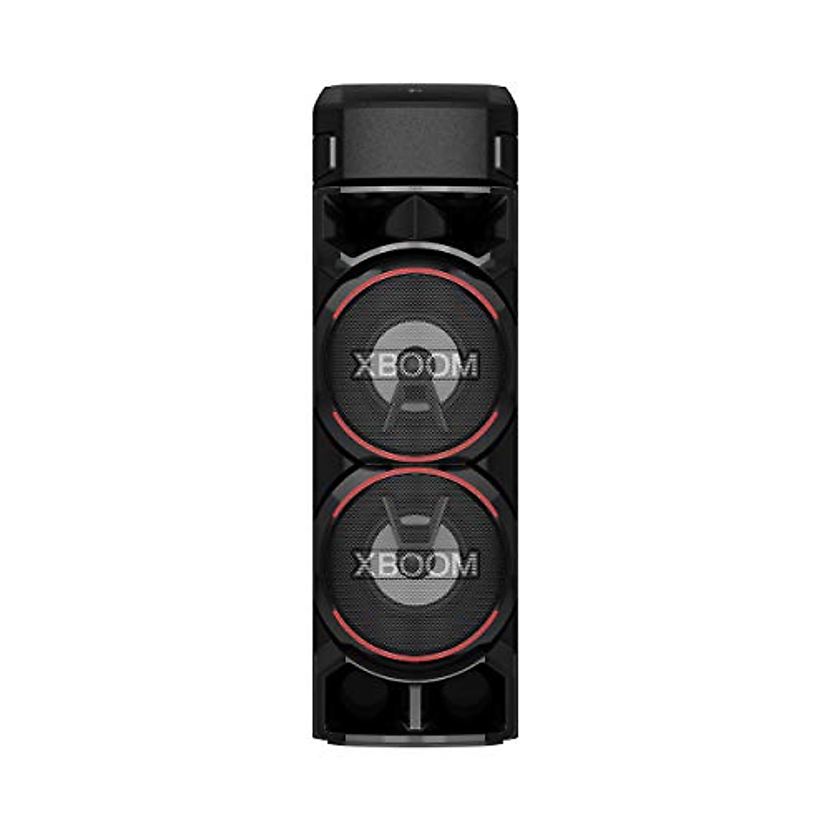 LG XBOOM RN9 Bluetooth Audio System, Bass Blast, LED Party Lighting, Karaoke with Voice Filters, XBOOM App Controlled, Bluetooth, Dual USB, Optical and Mic Inputs - Black