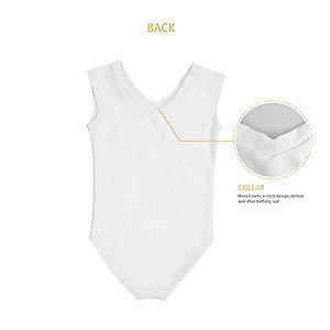 FKELYI Kids Girls Gymnastics Leotards Christmas Sugar Printed Sleeveless Tank Bodysuit Toddlers Xmas Holiday Performance Outfit Ballet Dancewear 3-4T