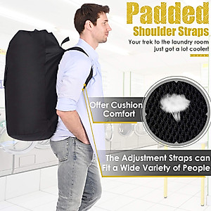 Ãzhido Backpack Laundry Bag, 115L Laundry Bag Heavy Duty Extra Large, Sturdy Laundry Backpack, Portable Laundry Bag with Straps, Laundry Bag Backpack for College Dorm, Apartment, Laundromat