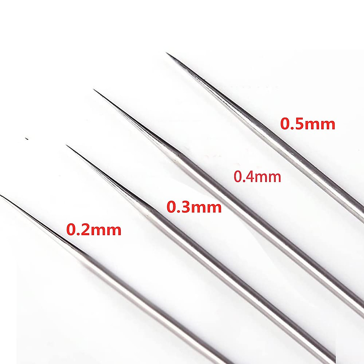 Uouteo 0.2mm, 0.3mm, 0.4mm,0.5mm Airbrush Nozzle Needles Replacement Parts for Airbrush Trigger Gun