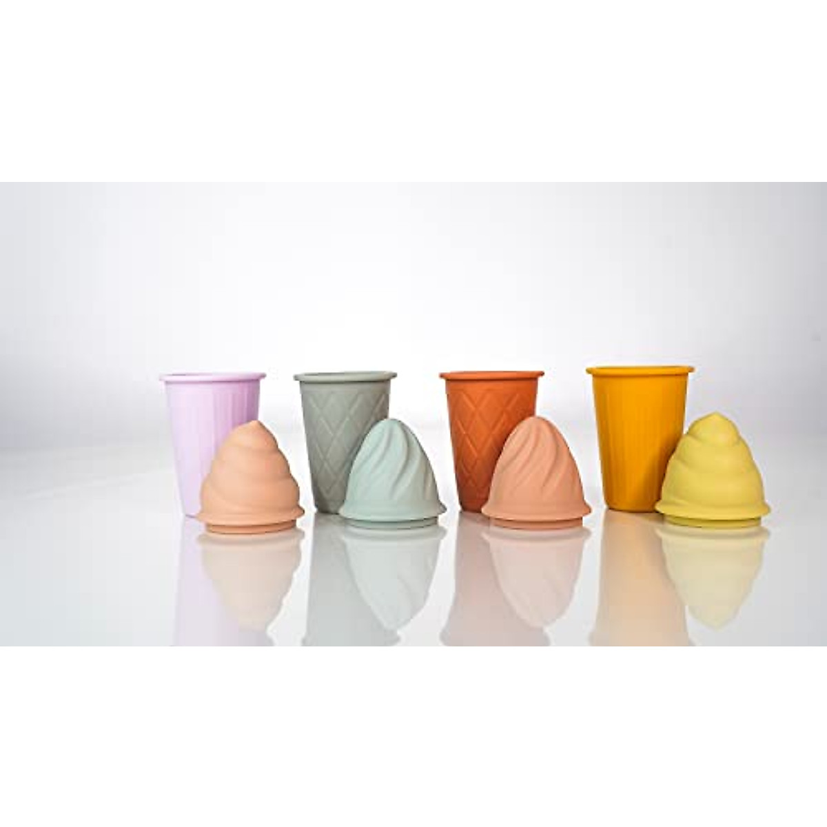 NEAFRON - Travel Beach Toys for Kids Beach Accessories - 4-Pcs Ice Cream Sand Toys for Beach Kit - Sandbox Toys for Toddlers Ice Cream Toys for Kids - Travel Sand Toys for Kids (Lavender)