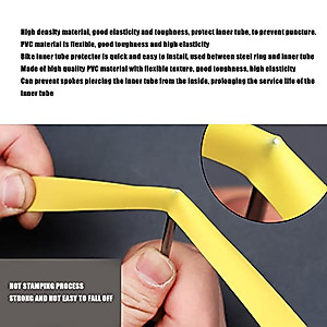 Raguso Bike Tire Pad, Flexible Bike Strip Rim Tape High Elasticity Firm PVC for 700C Road Bike Wheel Set