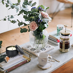 CYEAH 24 PCS Light Candle Tin, 8oz Candle Containers with Lid, Black Candle Jars for Candle Making, Arts & Crafts, Storage, Gifts, Making Party Supplies (Black)