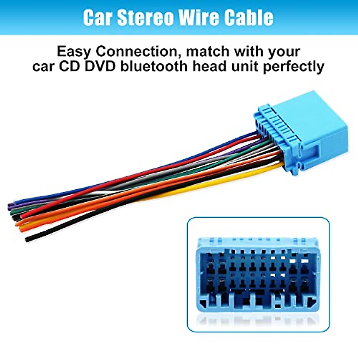 Fiegromech Car Radio Wire Harness Adapter Replacement for Select Honda and Acura Stereo Wiring Harness Cable
