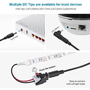 12V 500mA Power Supply Adapter for Yamaha Keyboard YPT, PSR, YPG, DGX, DD, EZ and P Digital Piano and Portable Keyboard Series, Replacement PA-130 PA-130B Keyboard Power Cord