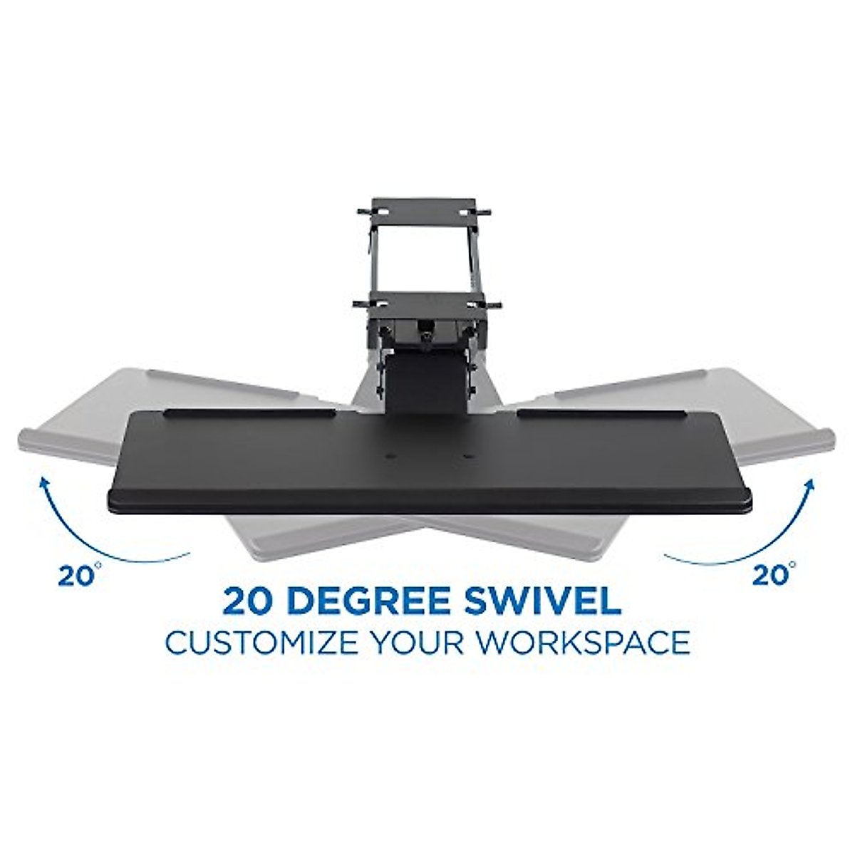 Mount-It! Under Desk Computer Keyboard and Mouse Tray, Ergonomic Keyboard Drawer with Gel Wrist Pad, Black