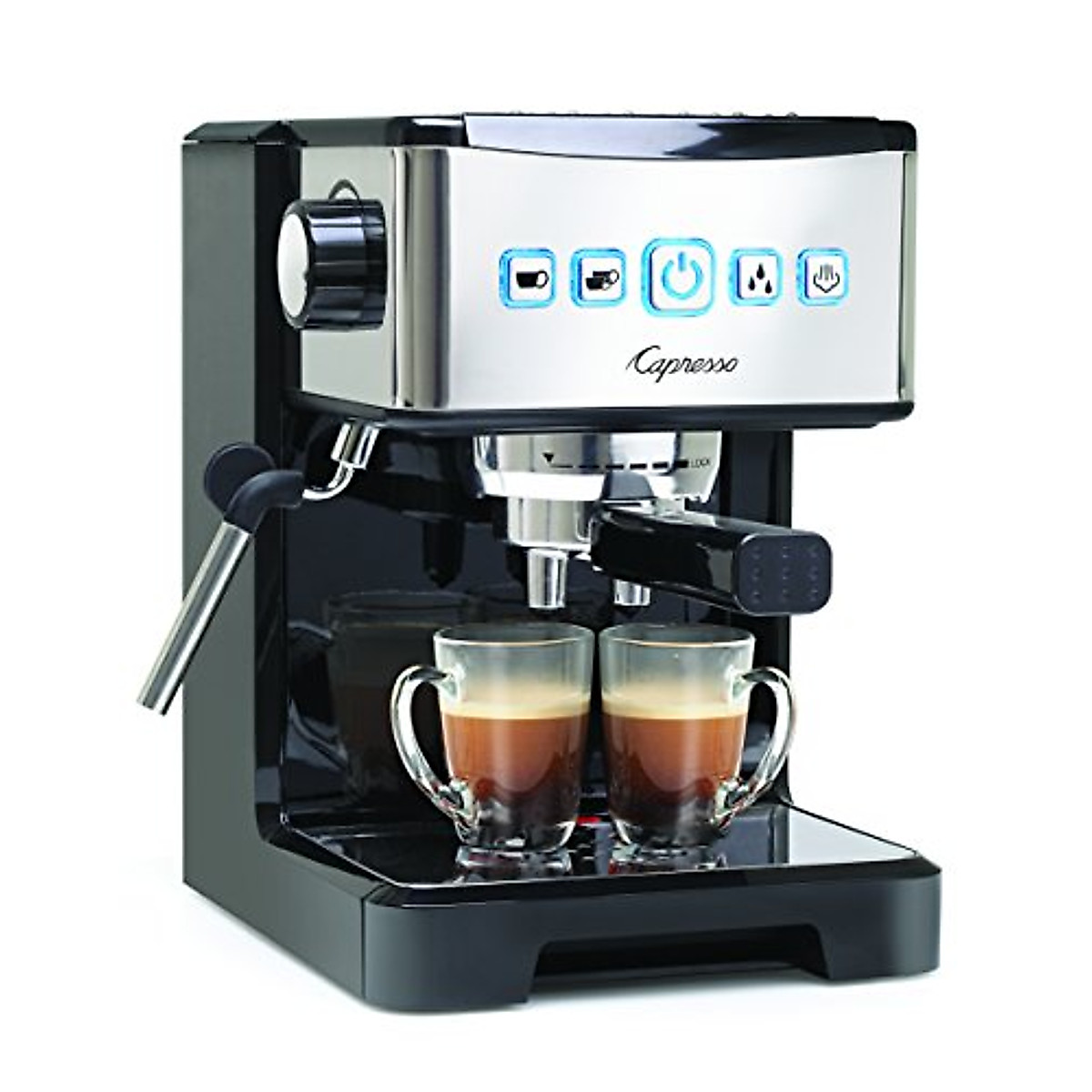 Capresso 124.01 Ultima Pro Programmable Pump Espresso Machine, Black/Stainless Steel