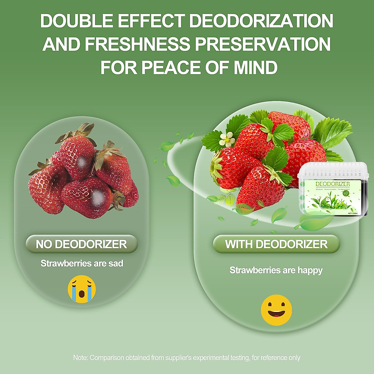 Refrigerator Deodorizer Can Be Used for over 2 Months More Effective Fridge Deodorizer than Baking Soda Bamboo Charcoal Suitable for Refrigerators Shoe Cabinets (Green tea flavor)