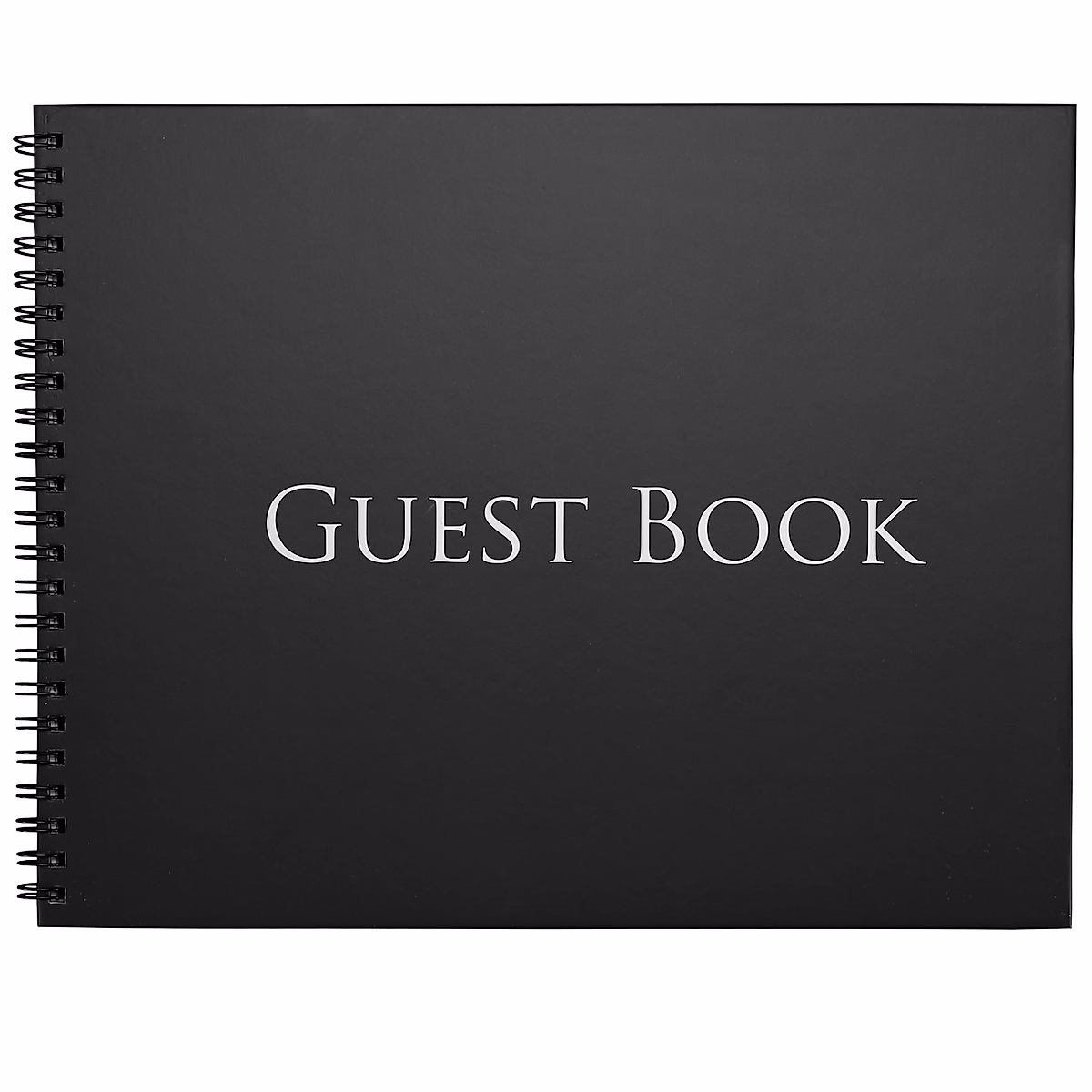 Iconikal Hardcover 1,260 Name Guestbook, Charcoal, 10 x 8 inches Record Guests Names Address Contact Information from Special Occasions