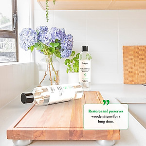 Bayes Food Grade Mineral Oil for Cutting Board - Mineral Oil Food Grade for Bamboo, Teak & Wood Conditioner and Protectant - Cutting Board Oil Food Grade Formula - Wood Oil for Cutting Board - 12 oz