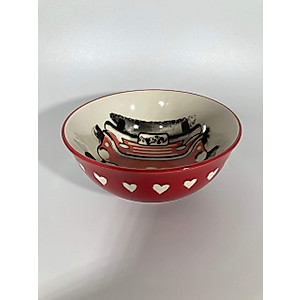 Zrike Disney Mickey and Minnie Mouse Hello Love Tidbit Bowl -Set of 3, Multicolor