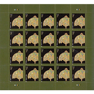 USPS Tiffany Lamp Sheet of Twenty One Cent Stamps Scott 3749