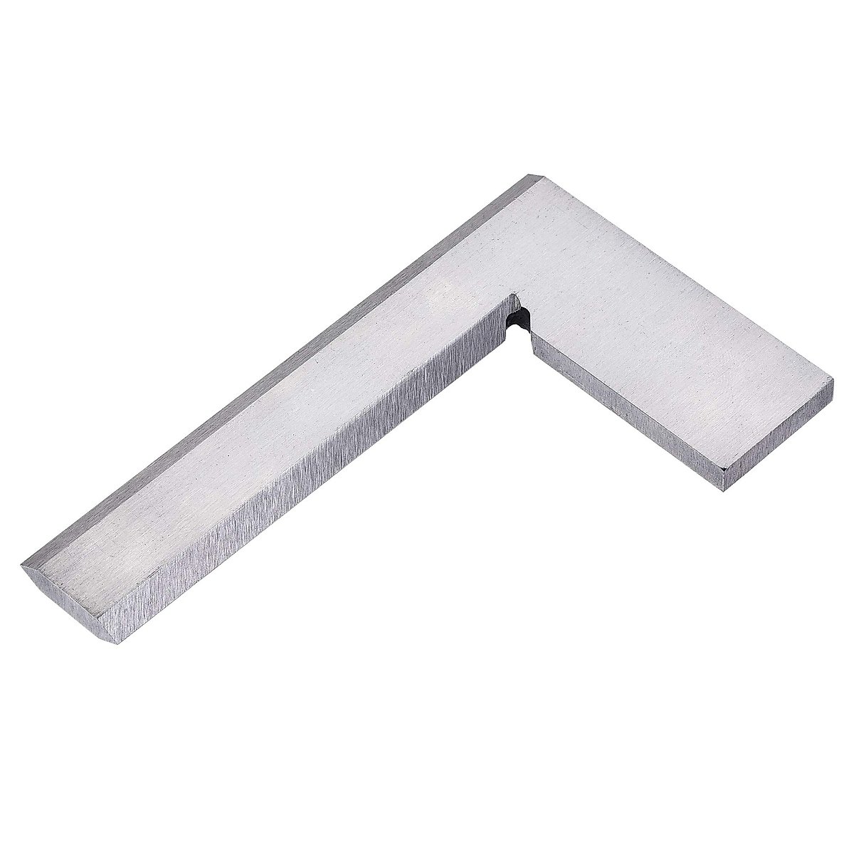 uxcell Precision Bevel Edge Machinist Square 4" x 2.5" (100x63mm) Engineer Woodworking Try Square Right Angle Ruler Solid Steel Square
