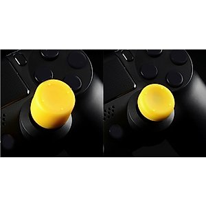 Ambertown Pack of 8 pcs Analog Controller Gamepad Raised Antislip Thumb Stick Grips Thumbsticks Joystick Cap Cover for PS5, PS4, PS3, Switch Pro, Xbox one, Xbox 360, Wii U, PS2 Controller (Yellow)