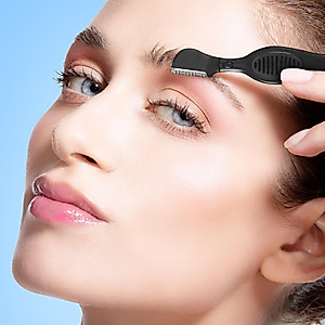 Mudder 21 Pcs Face Razors for Women and Men, Eyebrow Razors Shaver Facial Razor Multipurpose Face Trimmers with Precision Cover for Women Makeup Care Tools(Black)