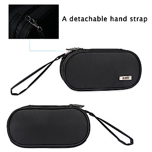 BUBM Double Compartment Storage Case Compatible with PS Vita and PSP, Protective Carrying bag, Portable Travel Organizer Case Compatible with PSV and Other Accessories, Black