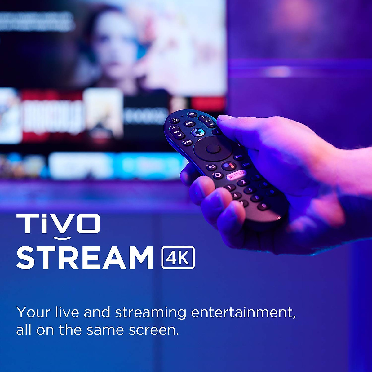 TiVo Stream 4K – Every Streaming App and Live TV on One Screen – 4K UHD, Dolby Vision HDR and Dolby Atmos Sound – Powered by Android TV – Plug-In Smart TV