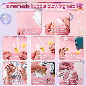 Nano Tape Bubble Kit for Kids,Nano Double Sided Adhesive Gel Grip Traceless Tape, Nano Magic Tape Bubbles,Nano Bubble Tape Toy Kit Glitter,13.5 FT × 2inch,DIY for Kids Party Favor Gifts Popular Toys