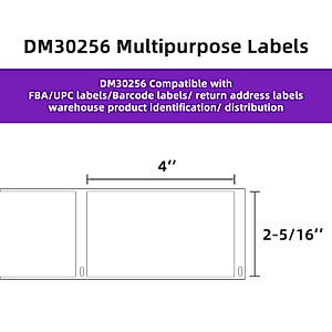 AveneMark 12 Rolls Compatible DYMO 30256 (2-5/16" x 4") Direct Thermal Labels Shipping Labels Compatible with Rollo, DYMO 4XL & Zebra Desktop Printers - 3600 Labels
