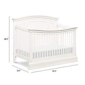 Namesake Durham 4-in-1 Convertible Crib in Warm White, Greenguard Gold Certified