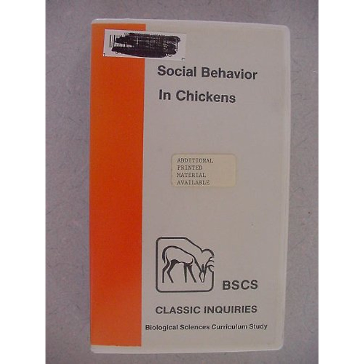 VHS Video Tape of Social Behavior in Chickens [Biological Sciences Curriculum Study]