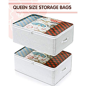 Cozy Casa Large Capacity Comforter Storage Bags for Comforters and Blankets-- Clothes Organizer for Closet