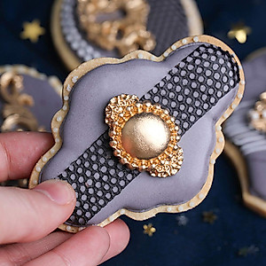 16 Pieces Frame Fondant Cutters Stainless Steel Sugar Cookie Cutters for Birthday Wedding Baby Shower Cookies Fondant Decorations