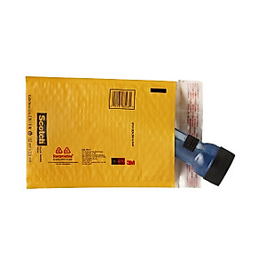 Scotch Plastic Bubble Mailer, 10.5 in x 15.25 in, Size #5, Yellow, 4/Pack (8915-4)