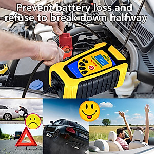 KATBO car Battery Charger, 6V 12V 24V trickle Charger 6-Amp, Battery maintainer, Smart Battery Charger for car Lead-Acid Batteries, AGM, Gel, SLA, STD