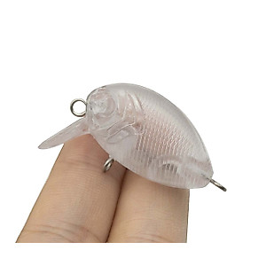 ABS 10PCS Unpainted Fishing Blanks Crankbait 4cm 3g topwater Artificial Bait Fishing Lures Blank Minnowbait Hard unpainted Artificial Bait Bodies DIY Fishing Tackle Spoons with Free Eye