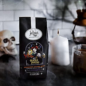 Joffrey's Coffee - Disney Hocus Pocus Sanderson Sisters Brew, Disney Specialty Collection, Medium Roast Flavored Coffee, Cinnamon Apple & Caramel Flavor, Brew or French Press (Whole Bean, 11oz)