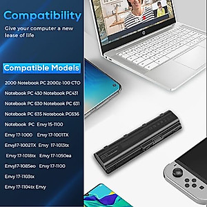 TREE.NB Replacement Battery for HP Spare 593553-001, HP Compaq Presario CQ32 CQ42 CQ43, HP Pavilion dm4 g4 g6 g7 DV3-4000 DV5-2000 DV6-3000 DV7-6000, COMPAQ 435 436, fits HP MU06 (5200mAh)