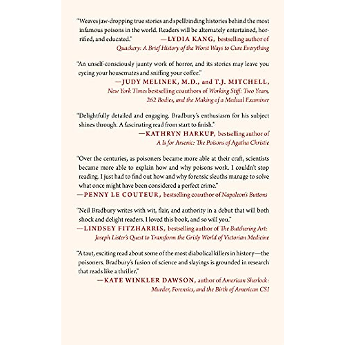 A Taste for Poison: Eleven Deadly Molecules and the Killers Who Used Them