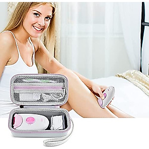 Case Compatible with Braun Epilator Silk-epil 3 3-270, Storage for Hair Removal Shaver & Trimmer for Women, Holder for Facial Epilator & Razors Head, Cleaning Brush, Charger (Box Only)