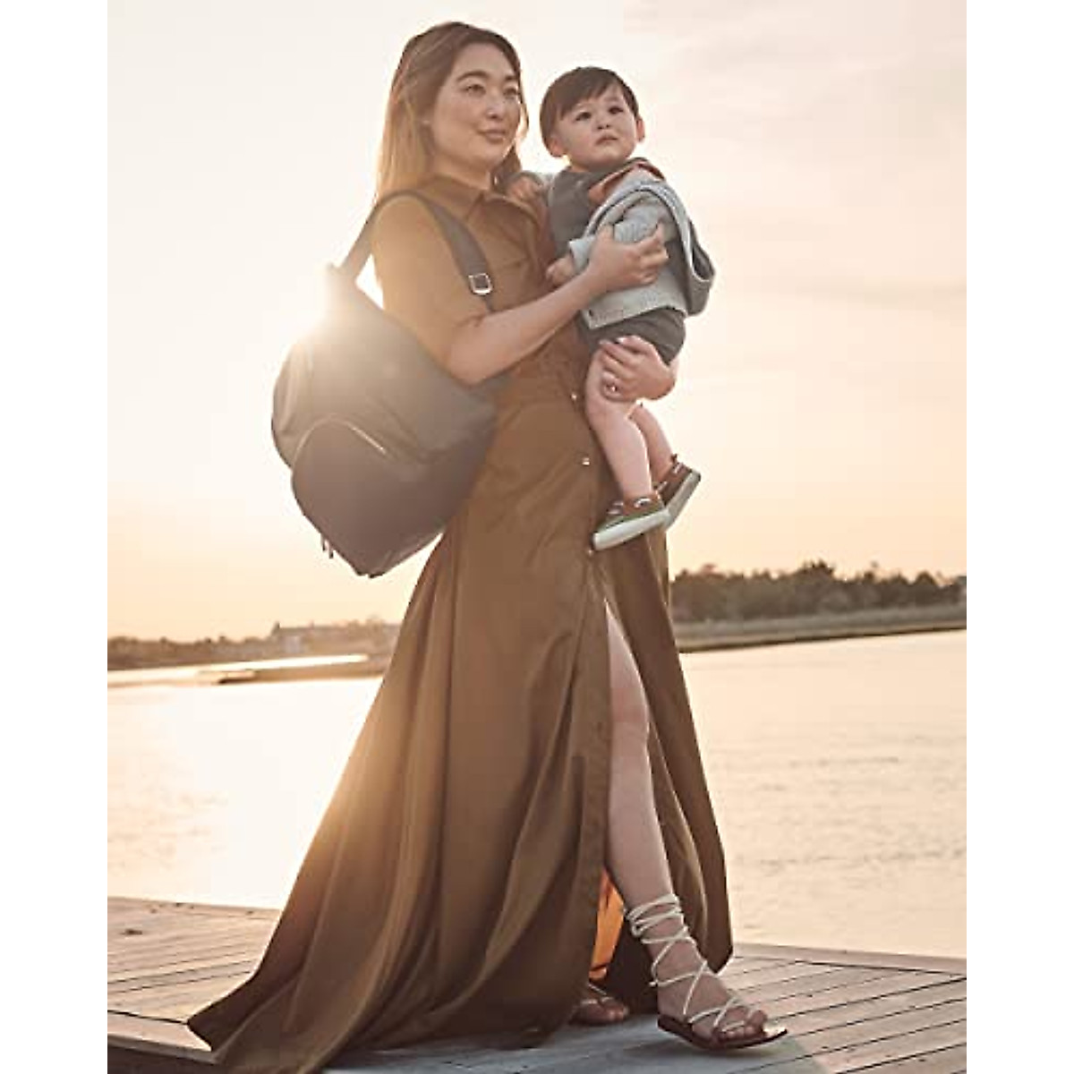 Skip Hop Diaper Bag Backpack: Evermore, Multi-Function Baby Travel Bag 6 in 1, Black